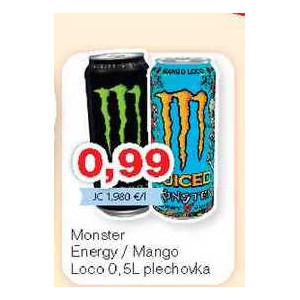 ARCHIV | Monster Energy / Mango Loco 0,5L plechovka v akcii platné do ...