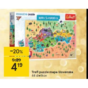 Trefl puzzle mapa Slovenska v akcii | Zlacnene.sk