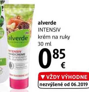 ARCHIV | alverde INTENSIV krém na ruky, 30 ml v akcii platné do: 31.1. ...