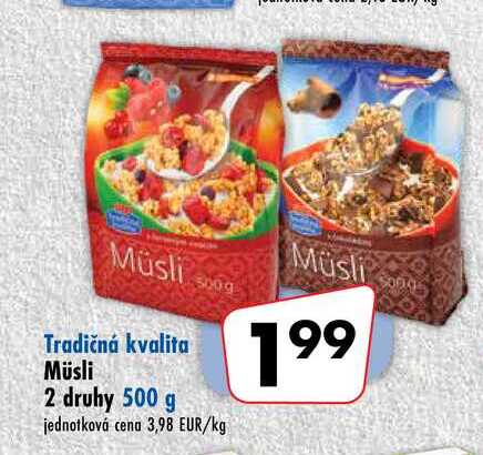 Müsli 500 g v akcii | Zlacnene.sk