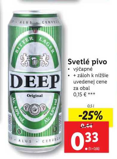ARCHIV | Kelt výčapná desiatka svetlé pivo 0,5 l v akcii platné do: 26. ...