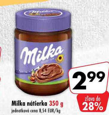 ARCHIV | Milka nátierka 350 g v akcii platné do: 30.3.2022 | Zlacnene.sk