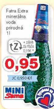 ARCHIV | Fatra Extra minerálna voda prirodná 1l v akcii platné do: 19.4 ...