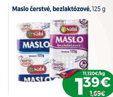ARCHIV | BILLA BIO maslo 125 g v akcii platné do: 1.3.2022 | Zlacnene.sk