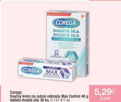 Corega: fixačný krém na zubnú náhradu Max Control 40 g v akcii ...
