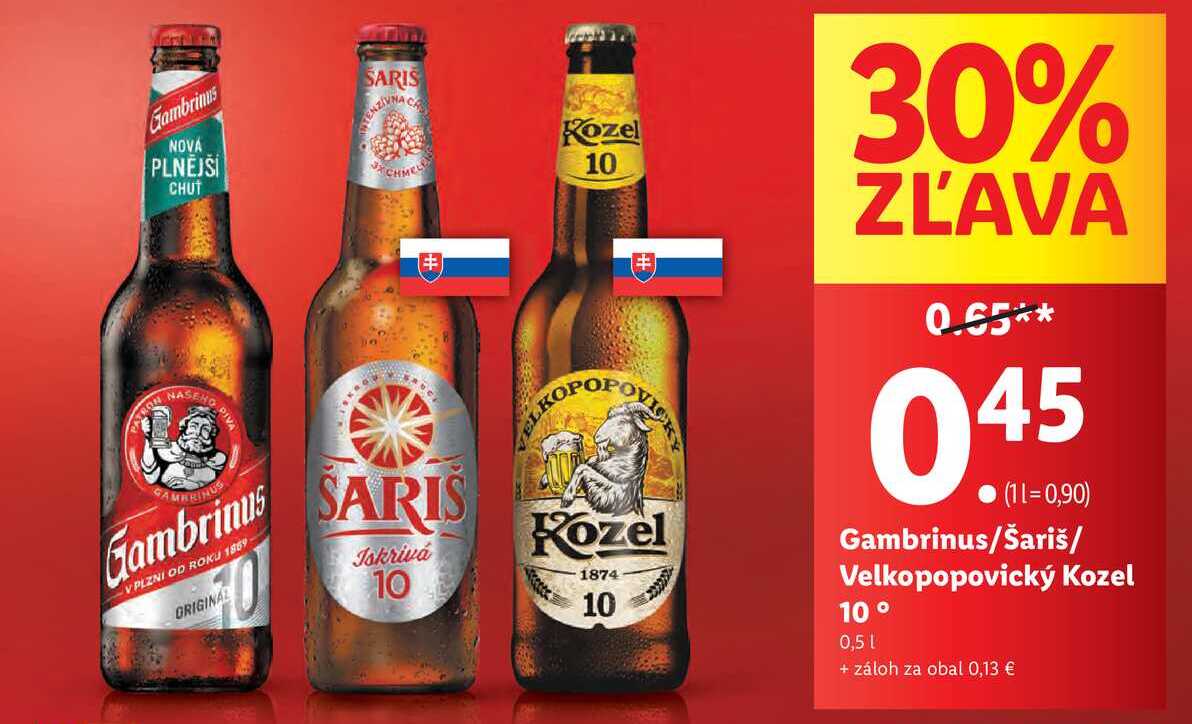 ARCHIV | Velkopopovický Kozel svetlé pivo 12% plechovka 0,5 l v akcii ...